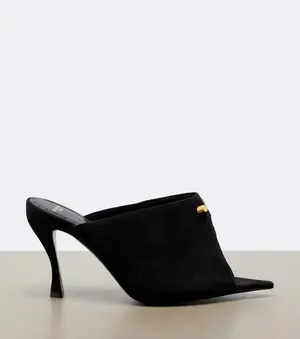 Balenciaga Midnight City Studded Suede Mules