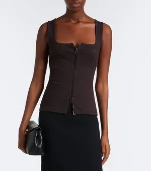 COURREGES Courrèges Zip-up Cotton Tank