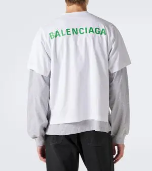 Balenciaga Layered Cotton Jersey T-shirt