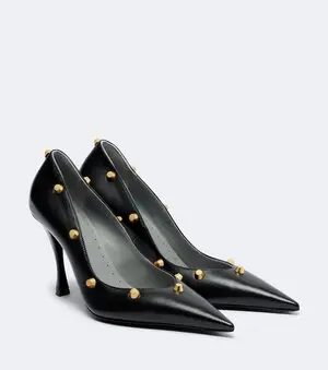 Balenciaga Midnight City Studded Leather Pumps