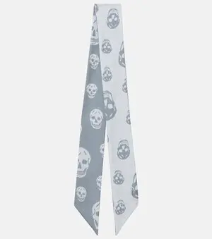 Alexander McQueen Skull Silk Twill Scarf