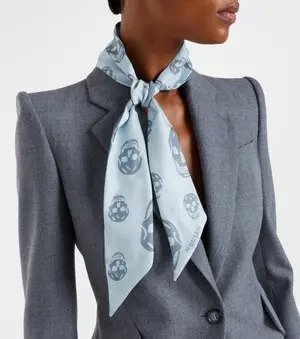 Alexander McQueen Skull Silk Twill Scarf
