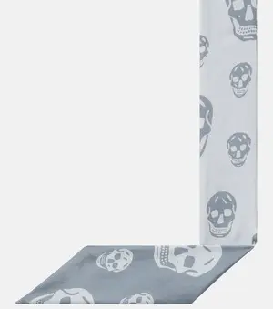 Alexander McQueen Skull Silk Twill Scarf