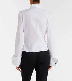 Alexander McQueen Plissé Striped Cotton Shirt
