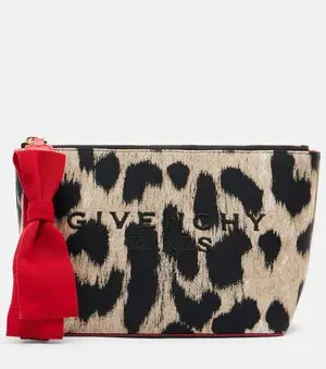 Givenchy Logo Leopard-print Pouch