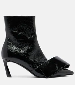 Givenchy Twisted Ribbon Leather Ankle Boots