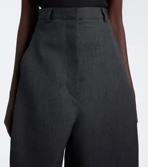 Balenciaga Wool Barrel-leg Pants