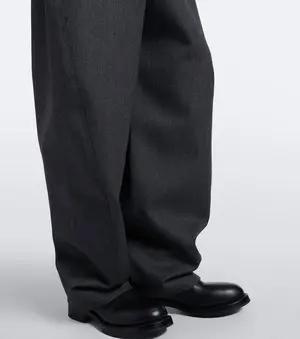 Balenciaga Wool Barrel-leg Pants