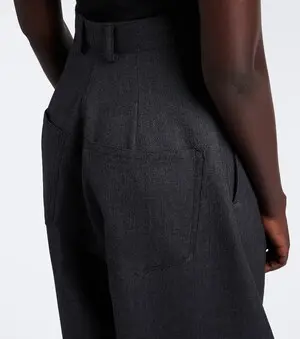 Balenciaga Wool Barrel-leg Pants