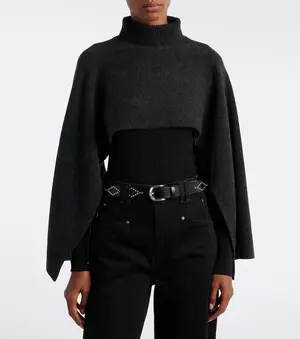 Isabel Marant Étoile Marina Wool And Cashmere Poncho - Grey