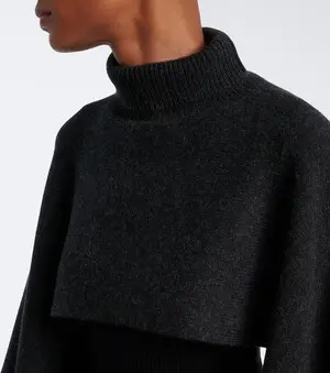 Isabel Marant Étoile Marina Wool And Cashmere Poncho - Grey