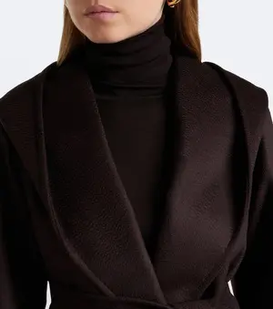 Max Mara Camel Hair Wrap Coat - Brown