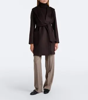 Max Mara Camel Hair Wrap Coat - Brown
