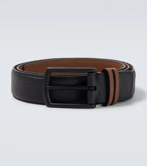 Zegna Leather Belt - Black