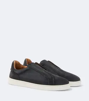 Magnanni Kona Slip Suede Sneakers - Blue