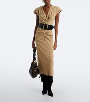 Amina Muaddi Suede Mid-calf Boots