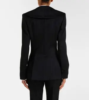 Alexander McQueen Satin-trimmed Wool Blazer