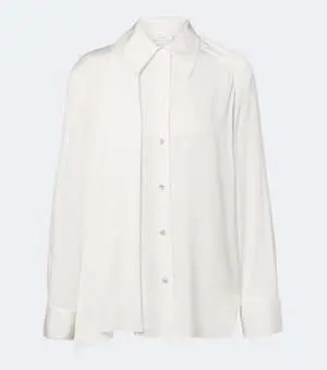 Vince Draped Silk-blend Satin Blouse