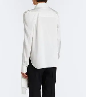 Vince Draped Silk-blend Satin Blouse
