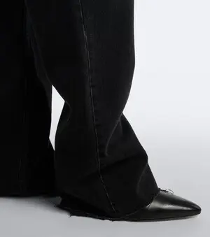 MAISON MARGIELA Leather Wedge Mules