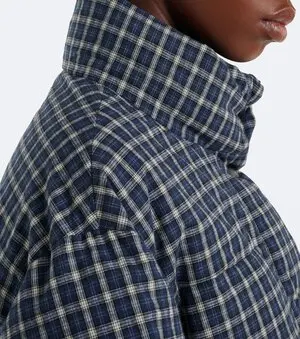 Miu Miu Reversible Checked Cotton Flannel Down Jacket