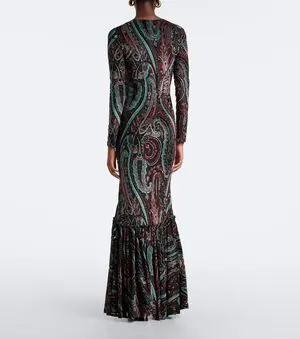 Etro Paisley Embroidered Gown