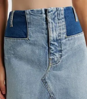 MAISON MARGIELA Paneled Denim Maxi Skirt