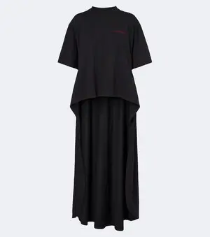 Balenciaga Asymmetric Cotton Jersey T-shirt