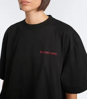 Balenciaga Asymmetric Cotton Jersey T-shirt