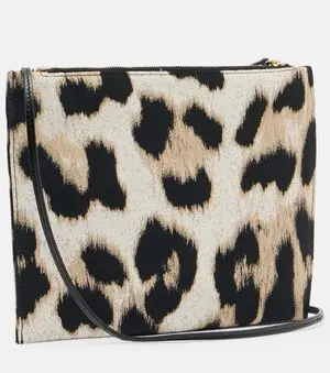 Givenchy Voyou Leopard-print Canvas Pouch