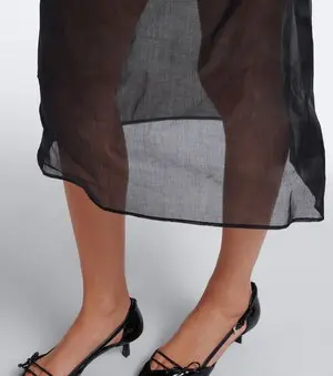 Prada Cotton Organdy Midi Skirt