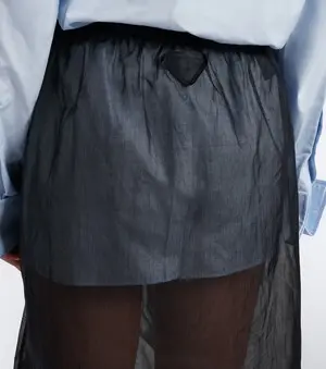 Prada Cotton Organdy Midi Skirt