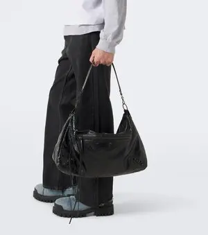 Balenciaga Le City Moto Leather Shoulder Bag