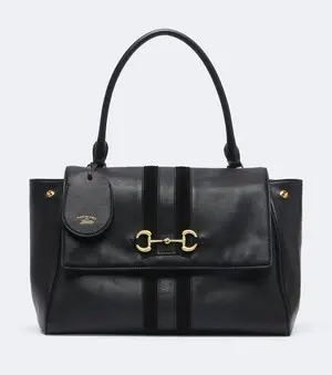 Gucci Paparazzo Leather Medium Top-handle Bag - Black