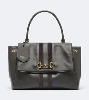 Gucci Paparazzo Leather Medium Top-handle Bag - Brown