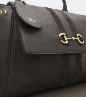 Gucci Paparazzo Leather Medium Top-handle Bag - Brown