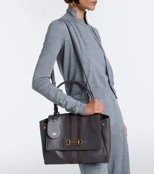 Gucci Paparazzo Leather Medium Top-handle Bag - Brown