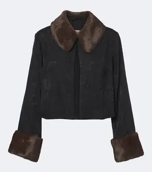 Rixo Luanne Jacquard Cropped Jacket