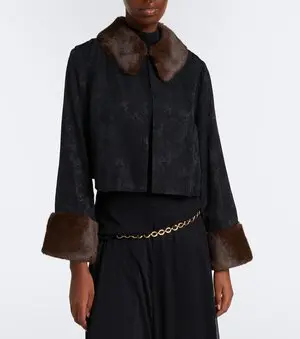 Rixo Luanne Jacquard Cropped Jacket