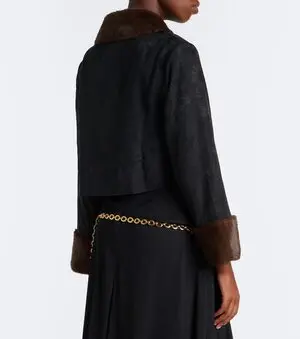 Rixo Luanne Jacquard Cropped Jacket