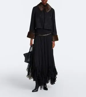Rixo Luanne Jacquard Cropped Jacket