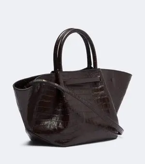 DEMELLIER Croc-effect Leather Top-handle Bag