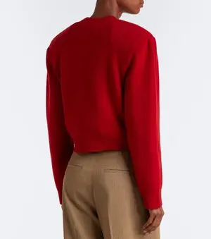 RÓHE Cropped Wool Cardigan