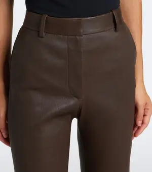 JOSEPH Tarifa Leather Flared Pants