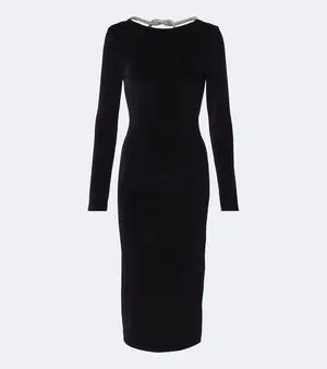 Balmain Embellished Cotton-blend Midi Dress