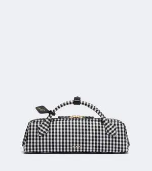 Alaïa Le Teckel Medium Gingham Shoulder Bag