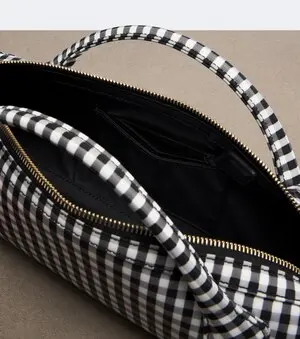 Alaïa Le Teckel Medium Gingham Shoulder Bag