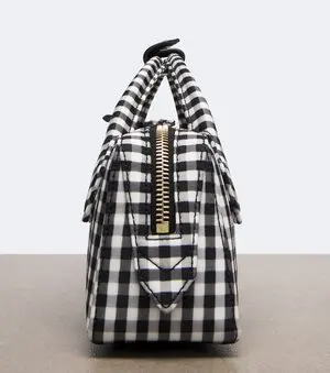 Alaïa Le Teckel Medium Gingham Shoulder Bag