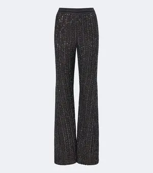 Missoni Knitted Sequined Wide-leg Trousers