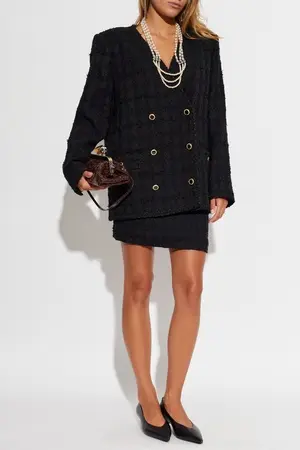 Alessandra Rich Tweed Mini Skirt